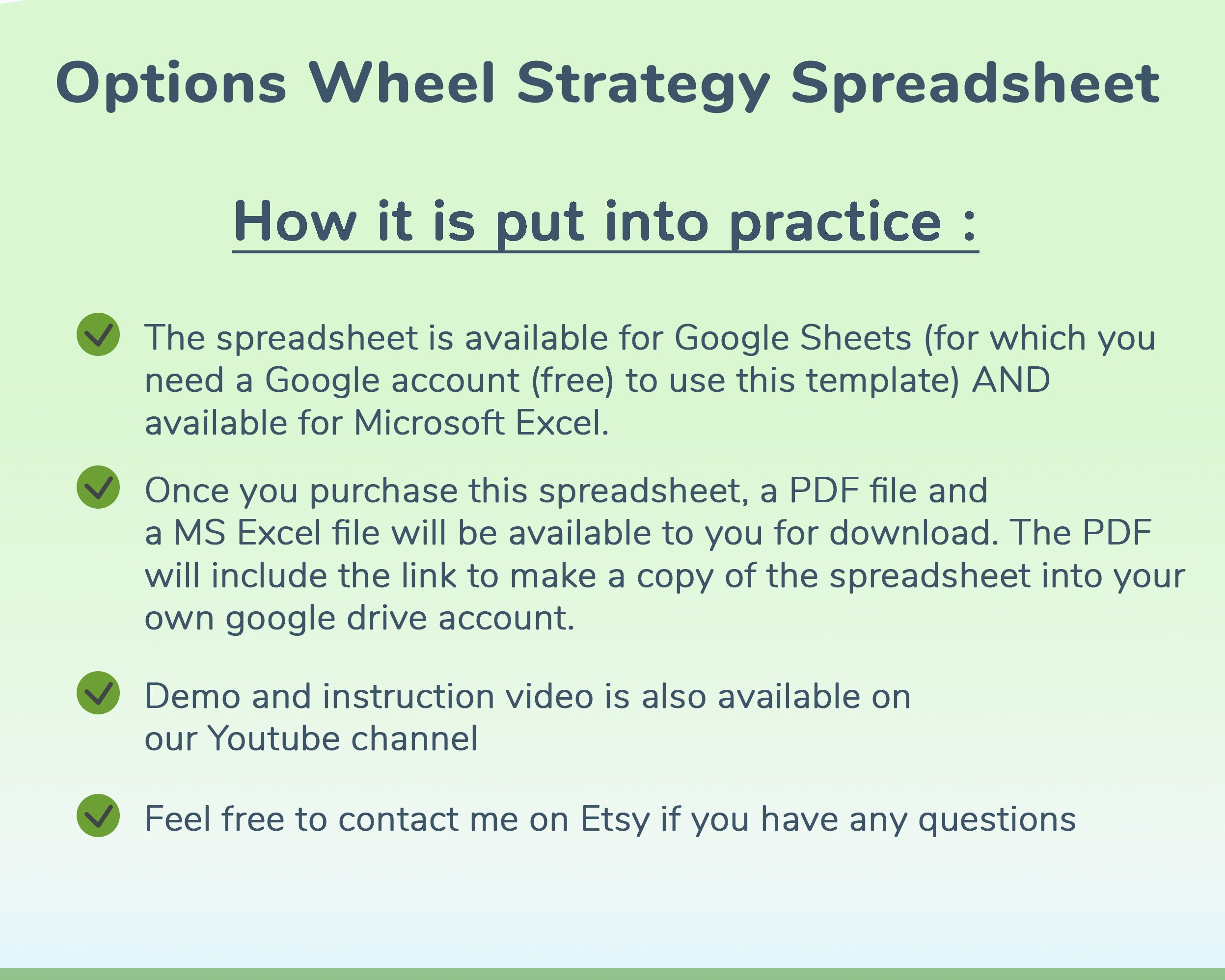 Trading Options Wheel Strategy Spreadsheet Excel and Google - Etsy