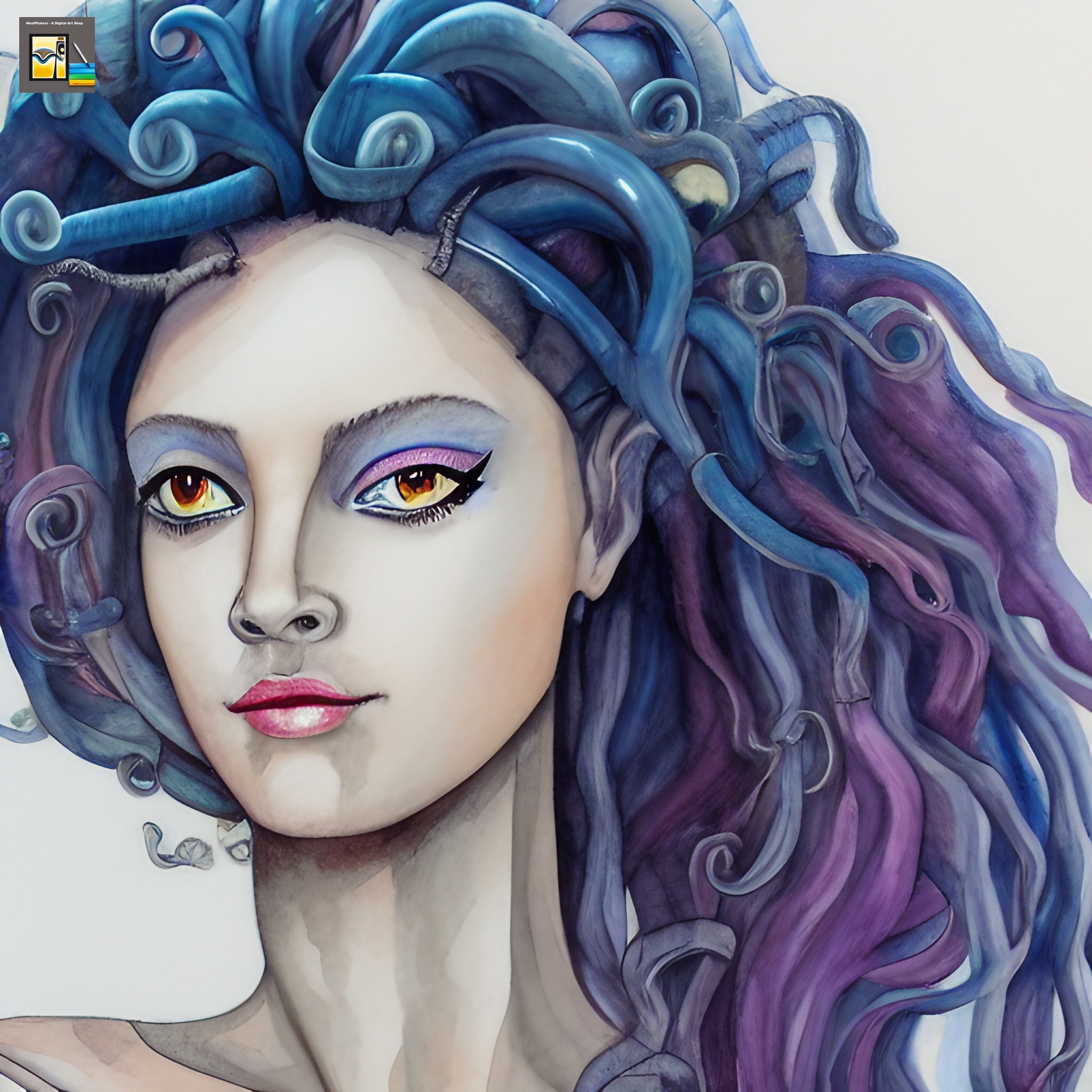 Snake Haired Medusa-greek Mythology Printable Wall Art - Etsy