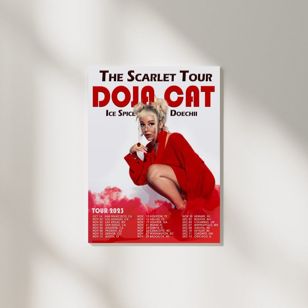 Doja Cat Scarlet Tour, Digital Downloadable Wall Art, Instant Download ...