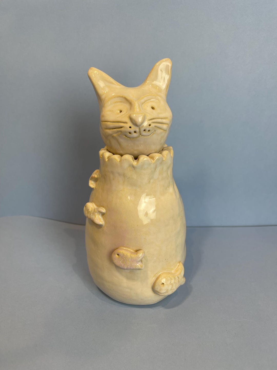 Large Ceramic Cat Canopic Jar - Etsy