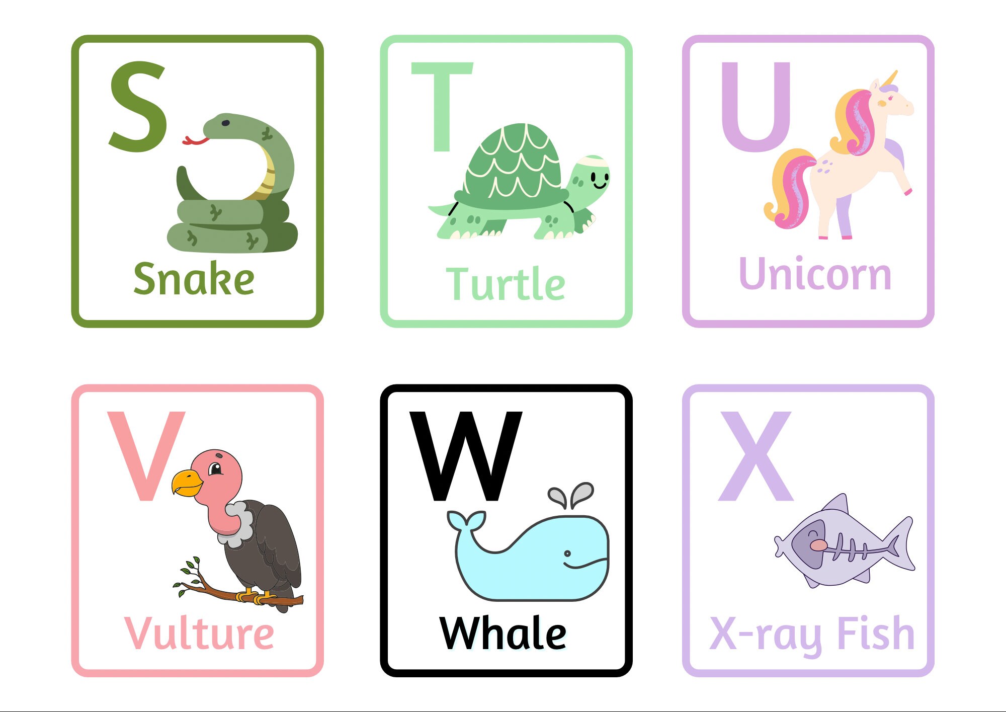 Animal Alphabet Flash Cards - Etsy