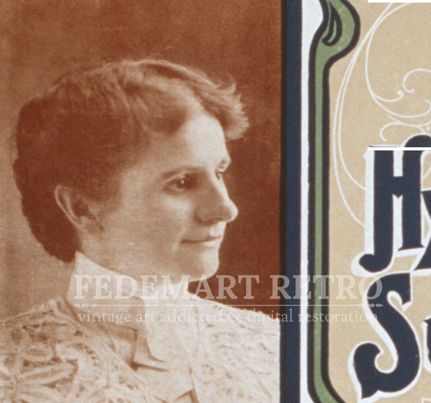 Passport Photo of Mrs Flint DOWNLOAD Digitally Restored - Etsy