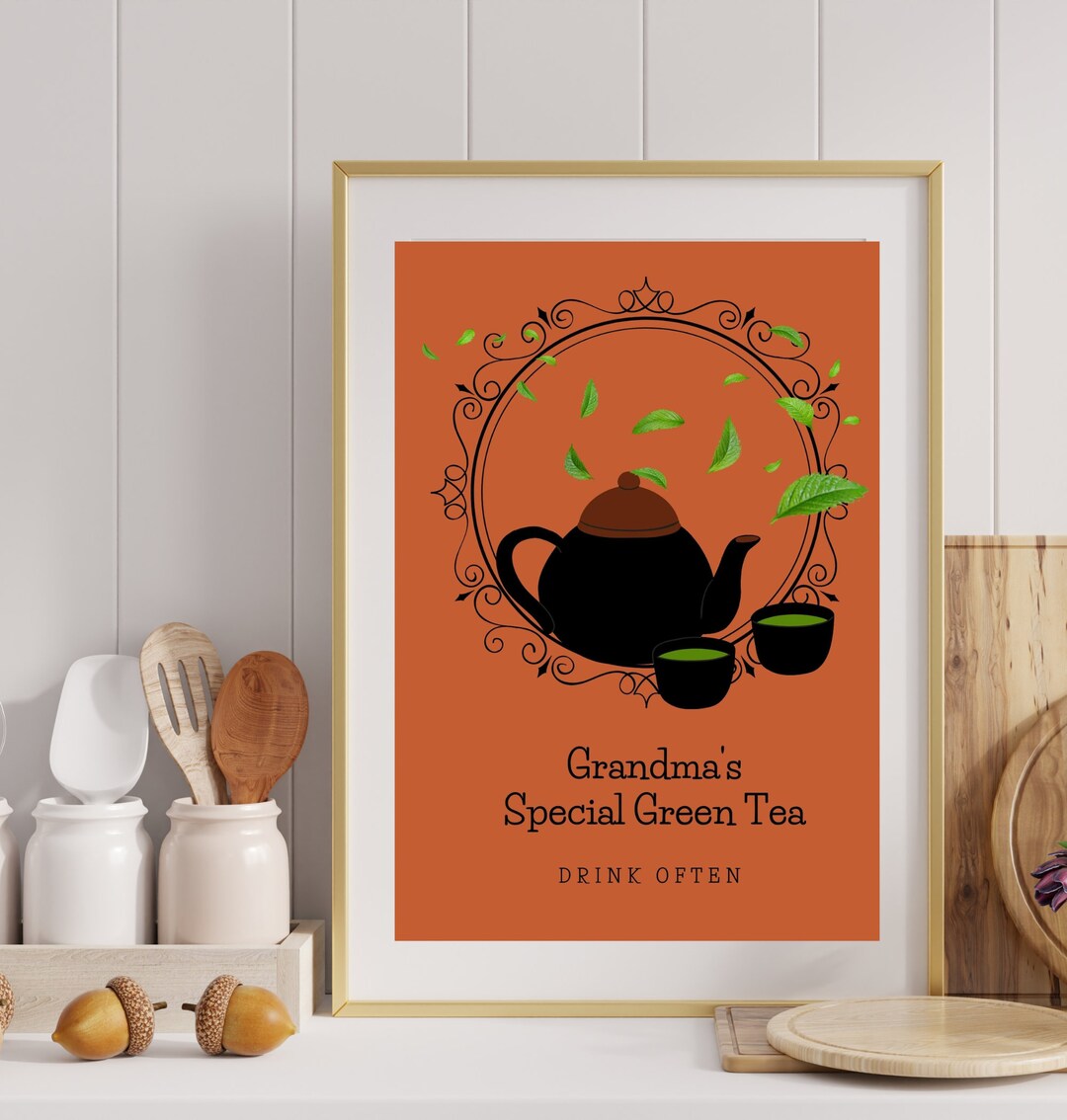 Tea Printable Wall Art, Kitchen Decor, Gift for Tea Drinkers, Tea Wall ...
