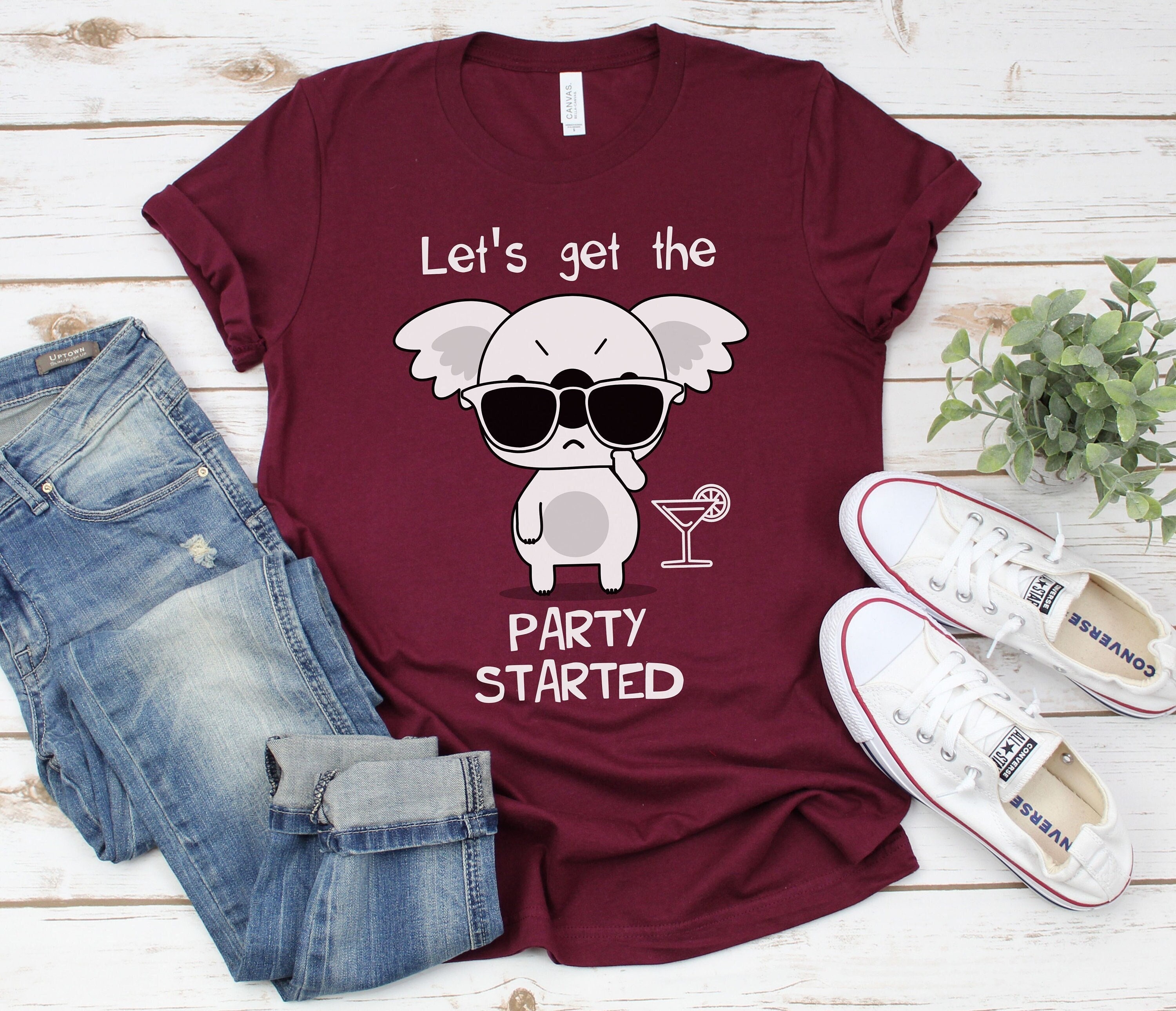 Cute Koala Party Shirt, Funny Koala Bear Tee, Koala Lover Shirts Gift ...