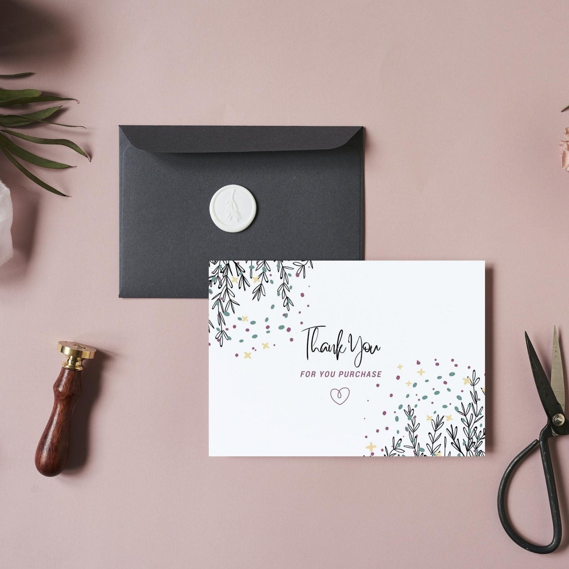 Printable Thank You Card Editable Canva Template Printable - Etsy