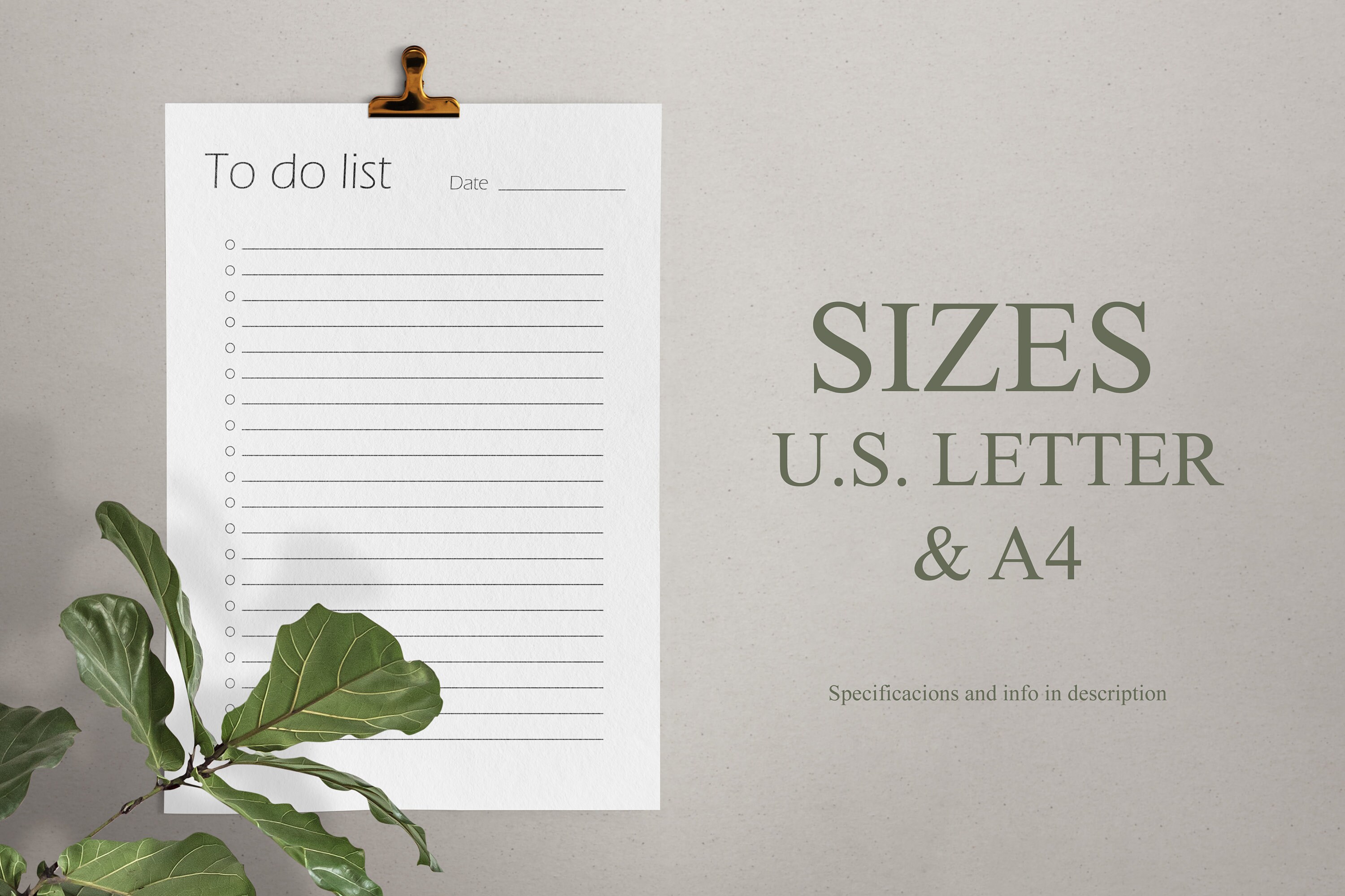 Blank to Do List Minimalist, Planner, Productivity, Tasks, List ...