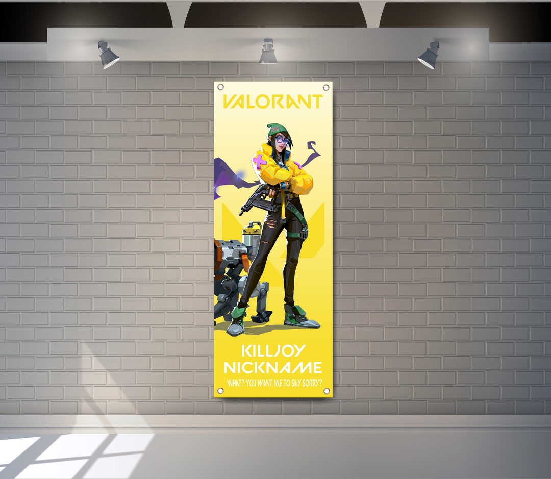 Valorant Killjoy Personalized Nickname Custom Banner Wall Art Gaming ...