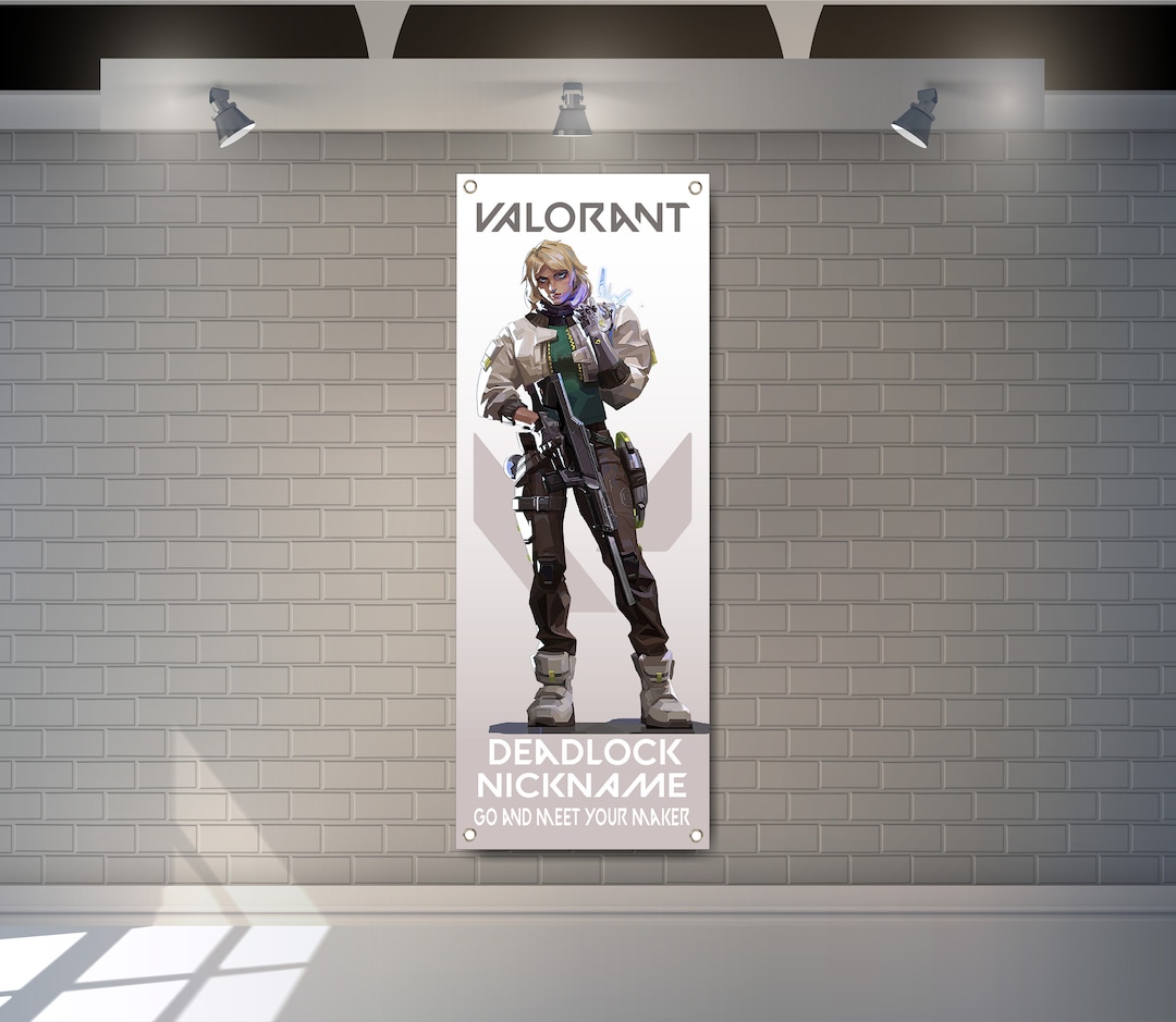 Buy Personalized Valorant Deadlock Banner: Custom Nickname Gaming Wall ...