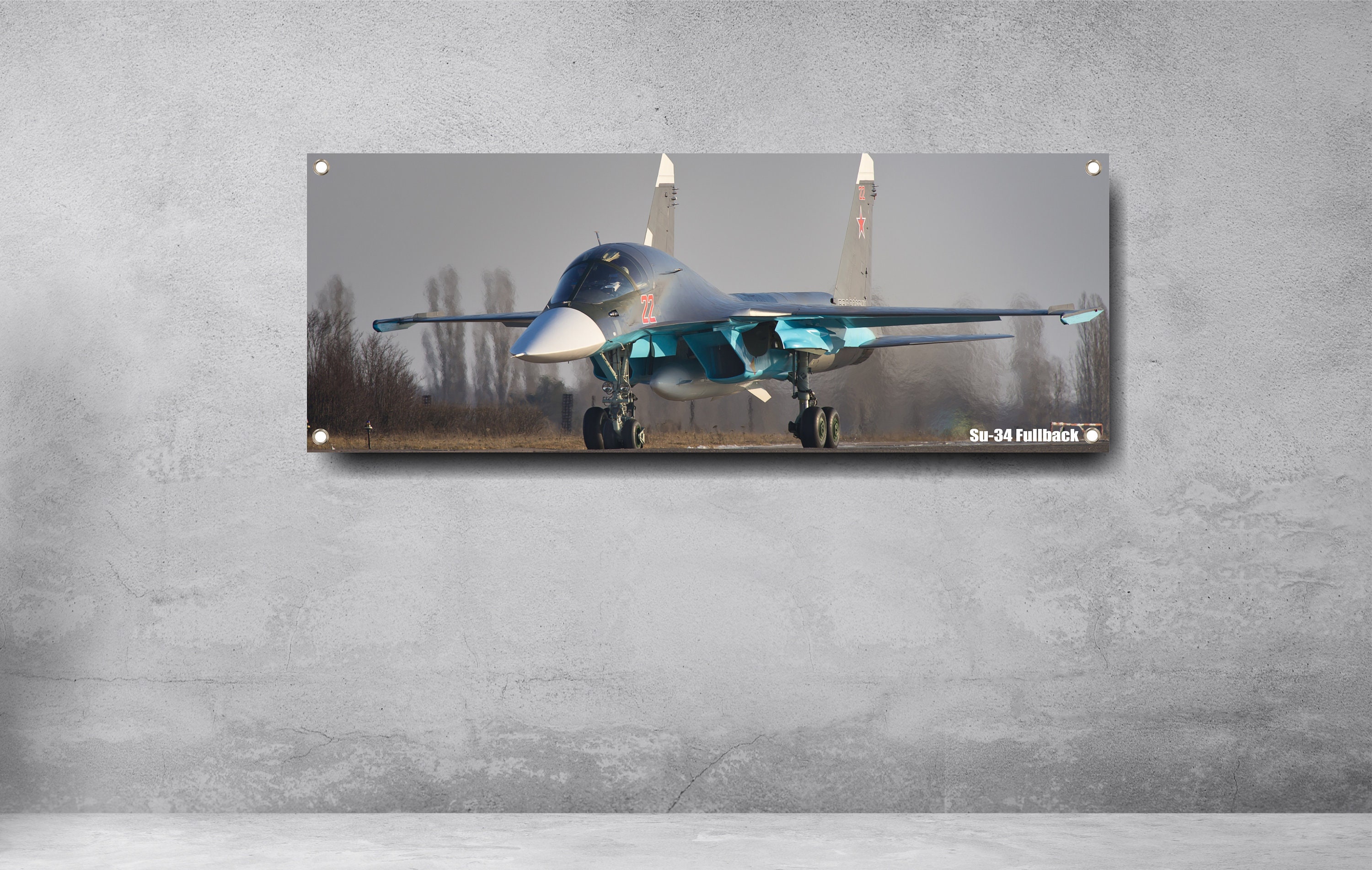 Fighter Aircraft Sukhoi Su-34 Fullback Jets PVC Vinyl Banner - Etsy