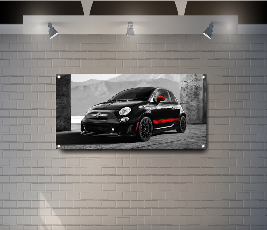 Fiat Abarth 500 Cars PVC Vinyl Banner Garage Showroom Sign Decoration ...