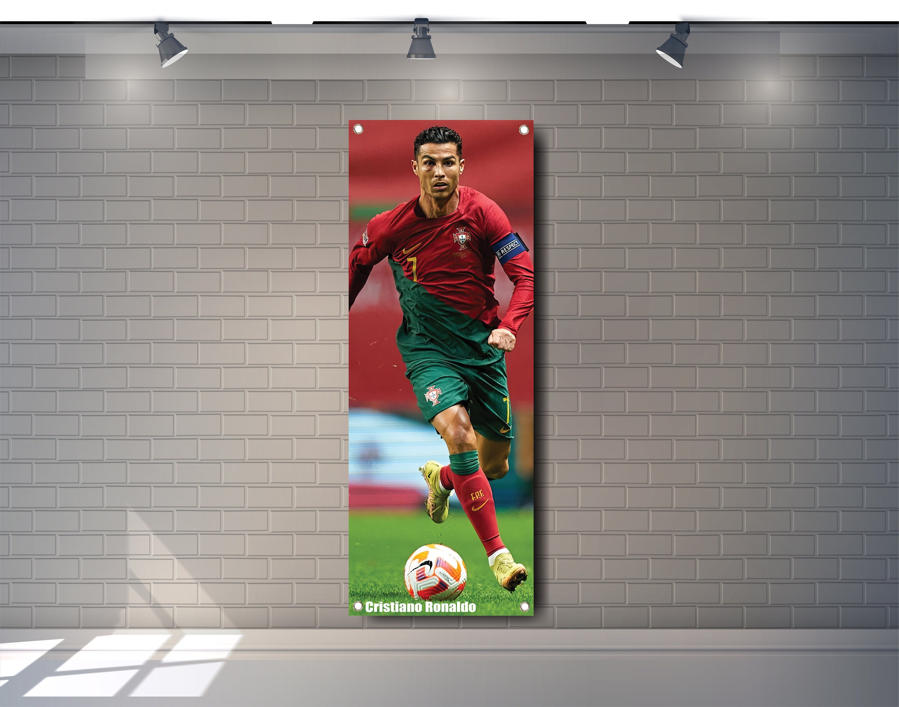 Cristiano Ronaldo Soccer Flag: PVC Vinyl Banner Wall Art - Etsy