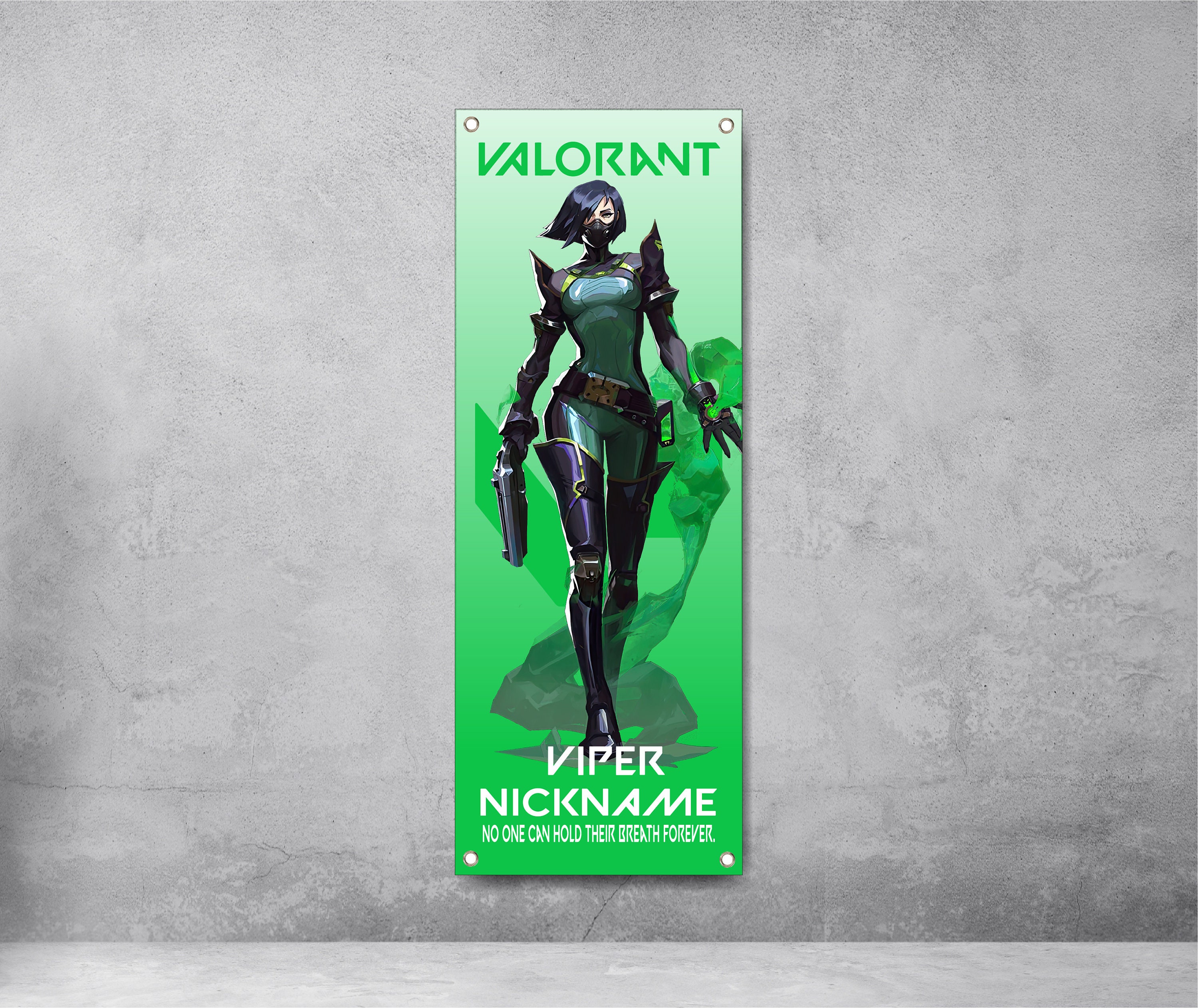 Valorant Viper Personalized Nickname Custom Banner Wall Art Gaming ...
