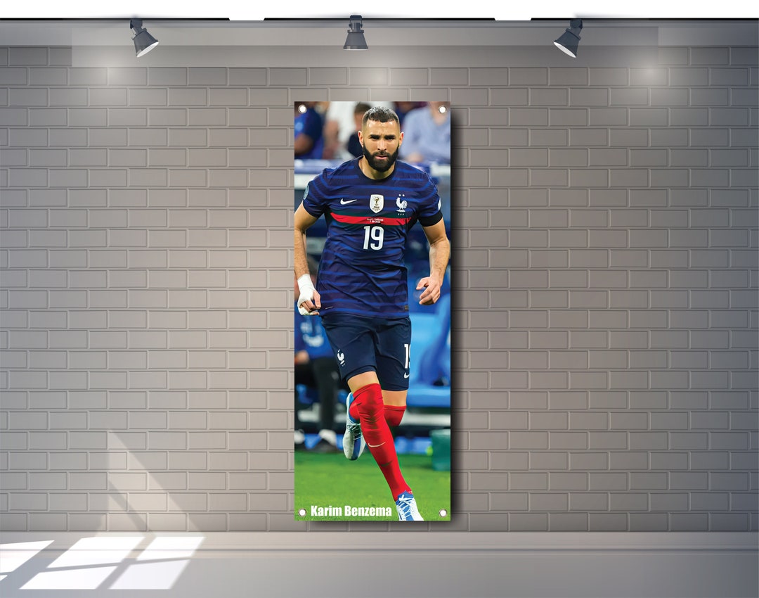 Karim Benzema French Flag Banner: Soccer Player PVC Wall Art - Etsy
