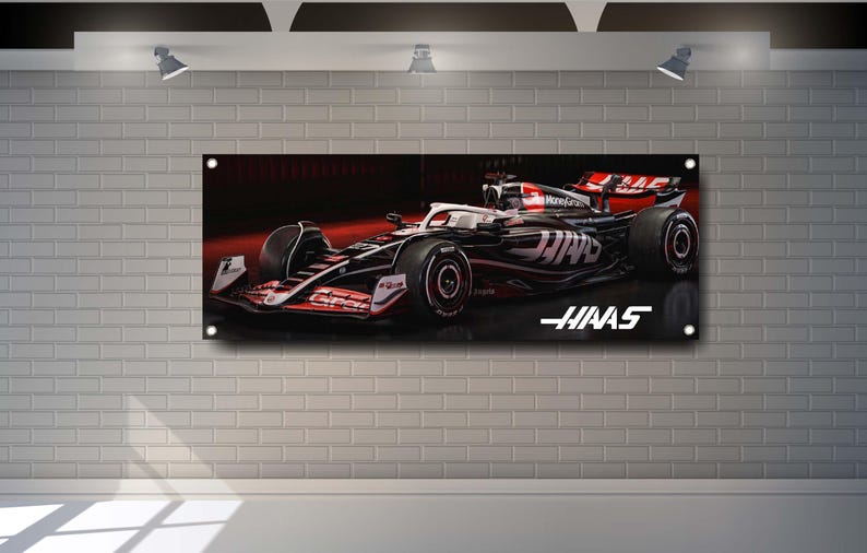 Haas F1 Team Formula 1 Car F1 Banner PVC Vinyl Garage - Etsy