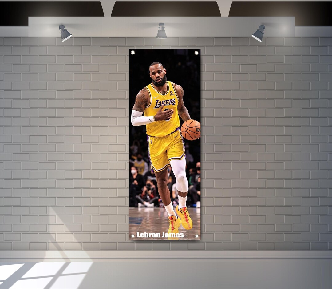 Lebron James Lakers Banner: NBA Basketball PVC Wall Art - Etsy