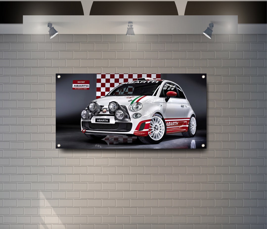 Fiat Abarth 500 Cars PVC Vinyl Banner Garage Showroom Sign Decoration ...