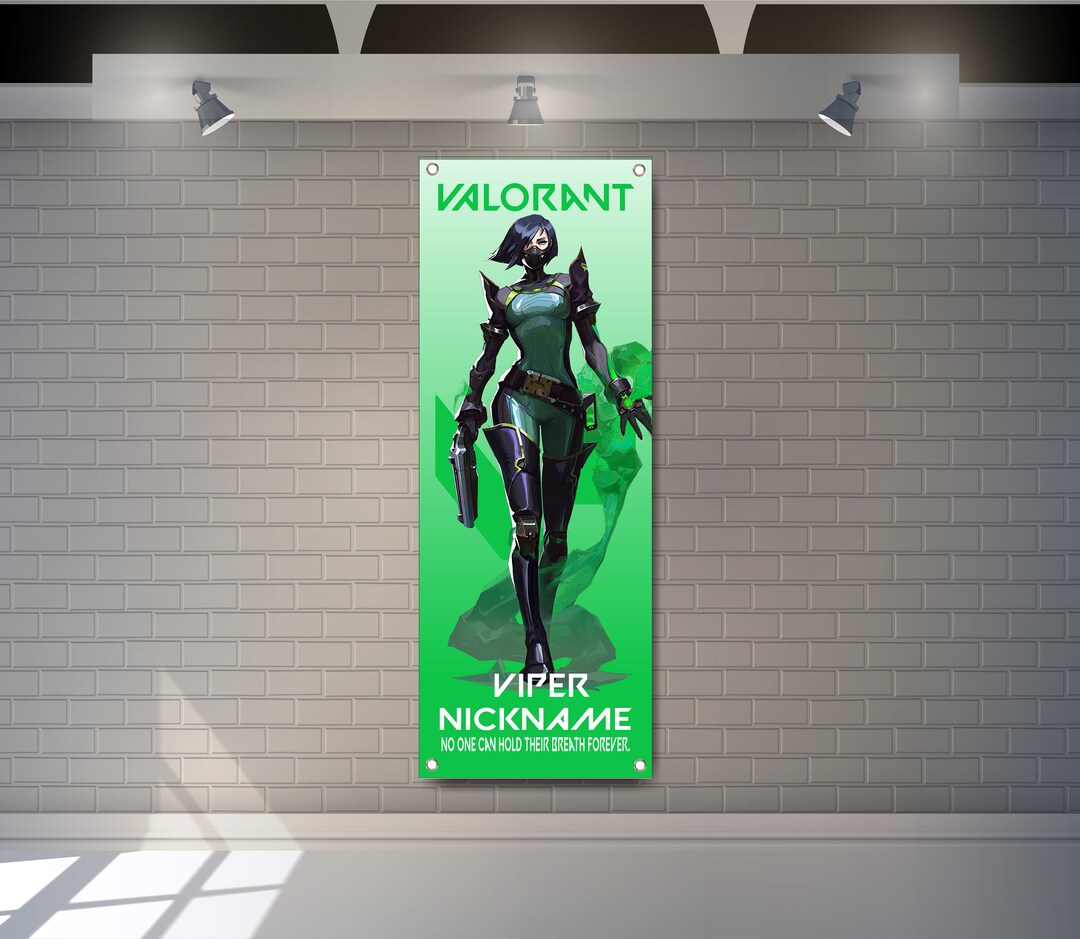 Valorant Viper Personalized Nickname Custom Banner Wall Art Gaming ...