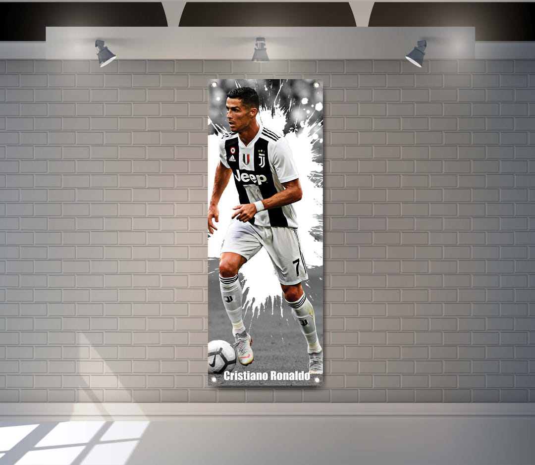 Cristiano Ronaldo Juventus Banner CR7 Soccer Wall Art - Etsy