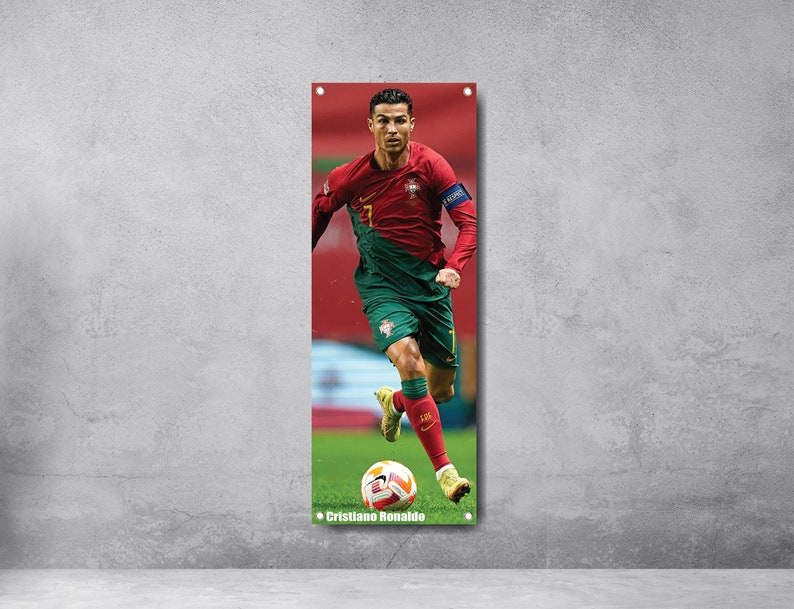 Cristiano Ronaldo Soccer Flag: PVC Vinyl Banner Wall Art - Etsy