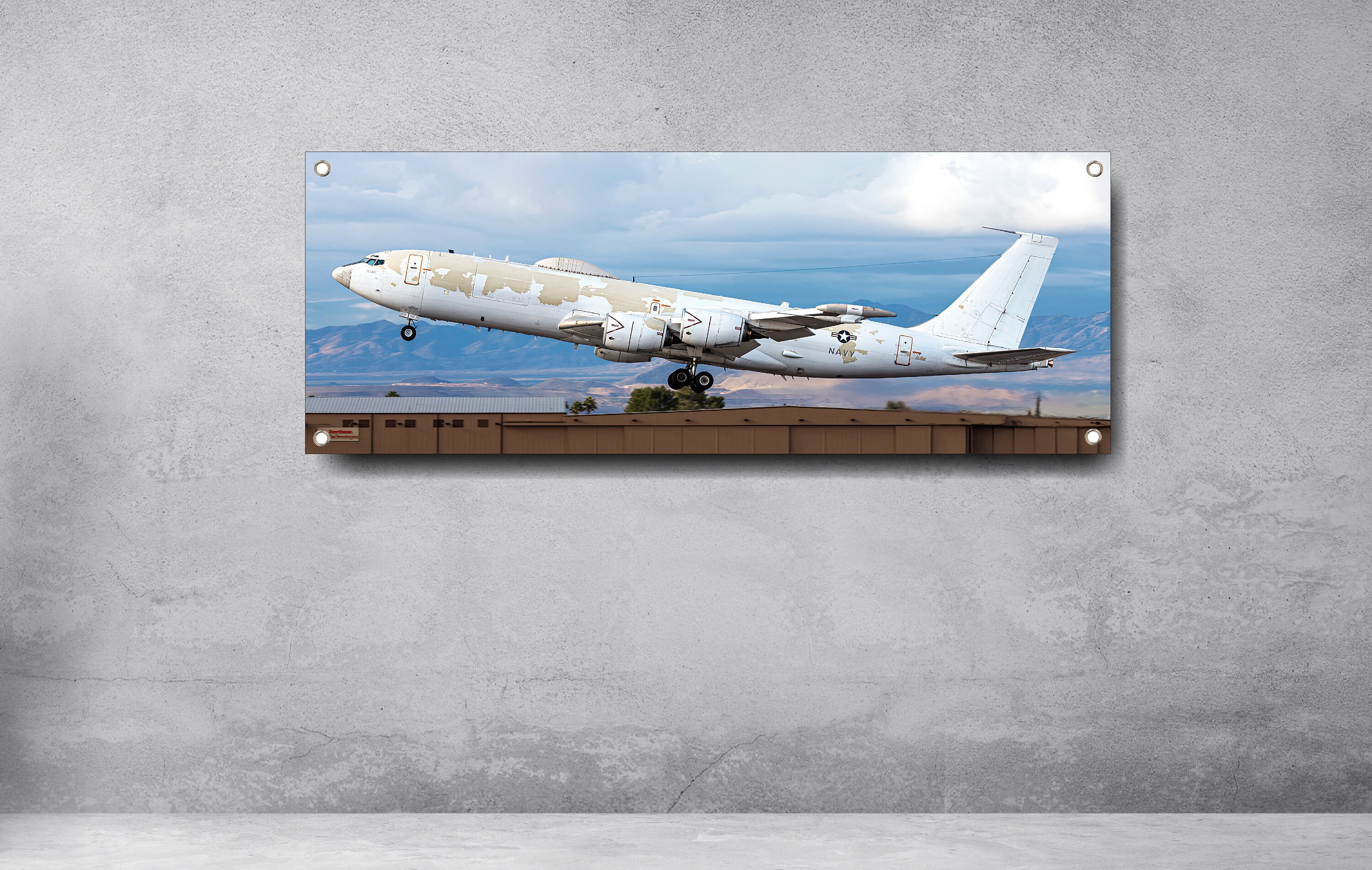 E-6 Mercury Boeing 707 Fighter Aircraft Transport Jets PVC Vinyl Banner ...