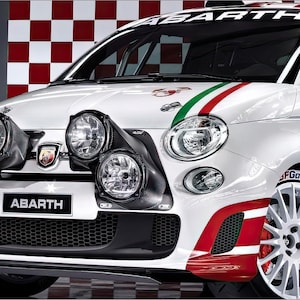 Fiat Abarth 500 Cars PVC Vinyl Banner Garage Showroom Sign Decoration ...