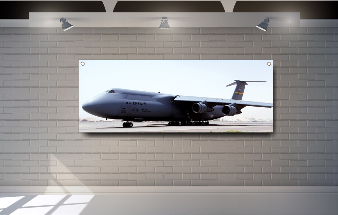 Lockheed C-5 Galaxy Fighter Aircraft Transport Jets PVC Vinyl Banner ...