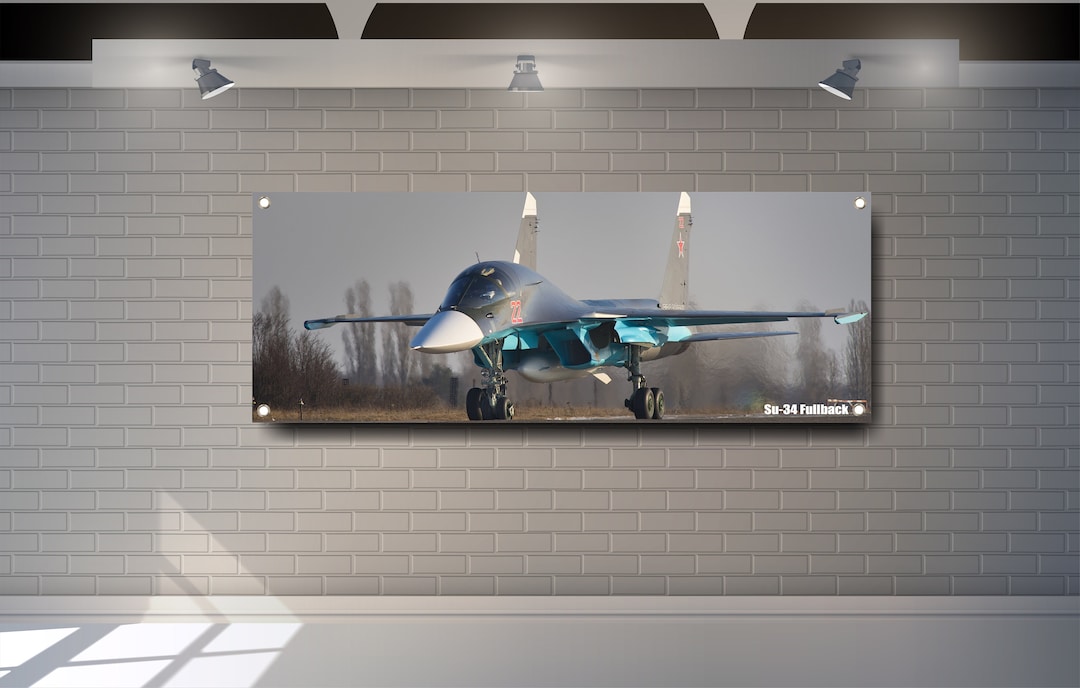 Fighter Aircraft Sukhoi Su-34 Fullback Jets PVC Vinyl Banner - Etsy
