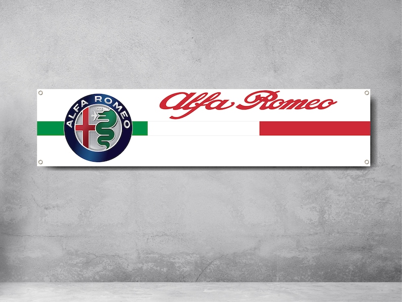 Alfa Romeo Logo PVC Vinyl Banner Garage Showroom Wall Sign - Etsy