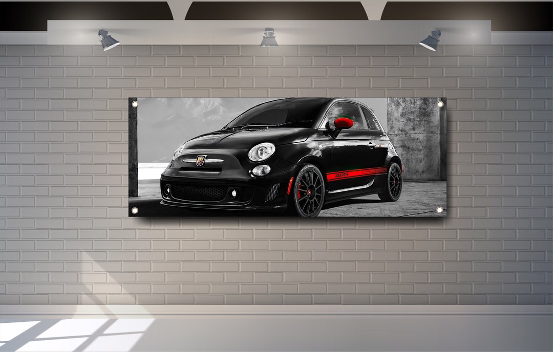 Fiat Abarth 500 Cars PVC Vinyl Banner Garage Showroom Sign Decoration ...