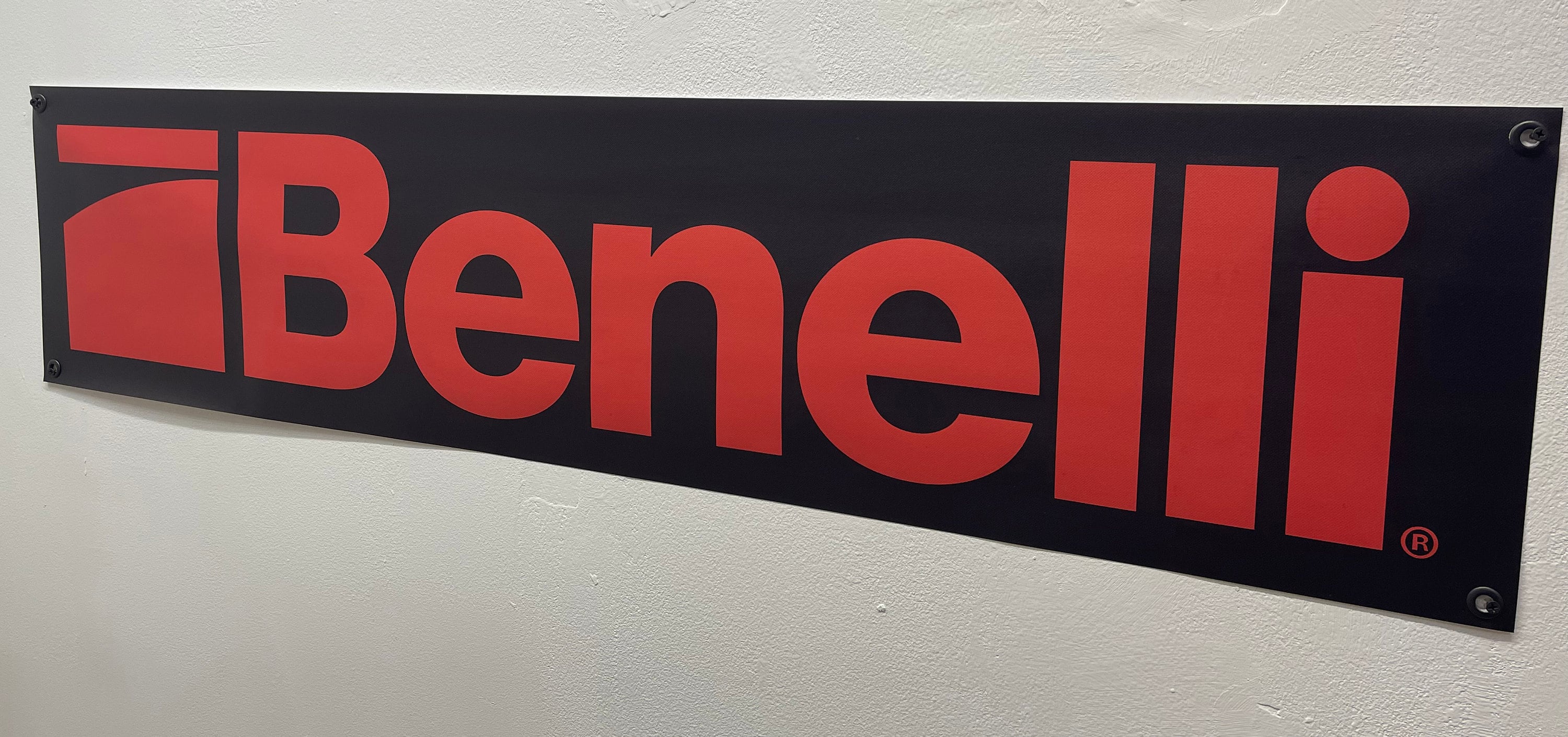 Benelli Firearms PVC Banner: Garage Showroom Sign (51x12/67x16/82x19 ...