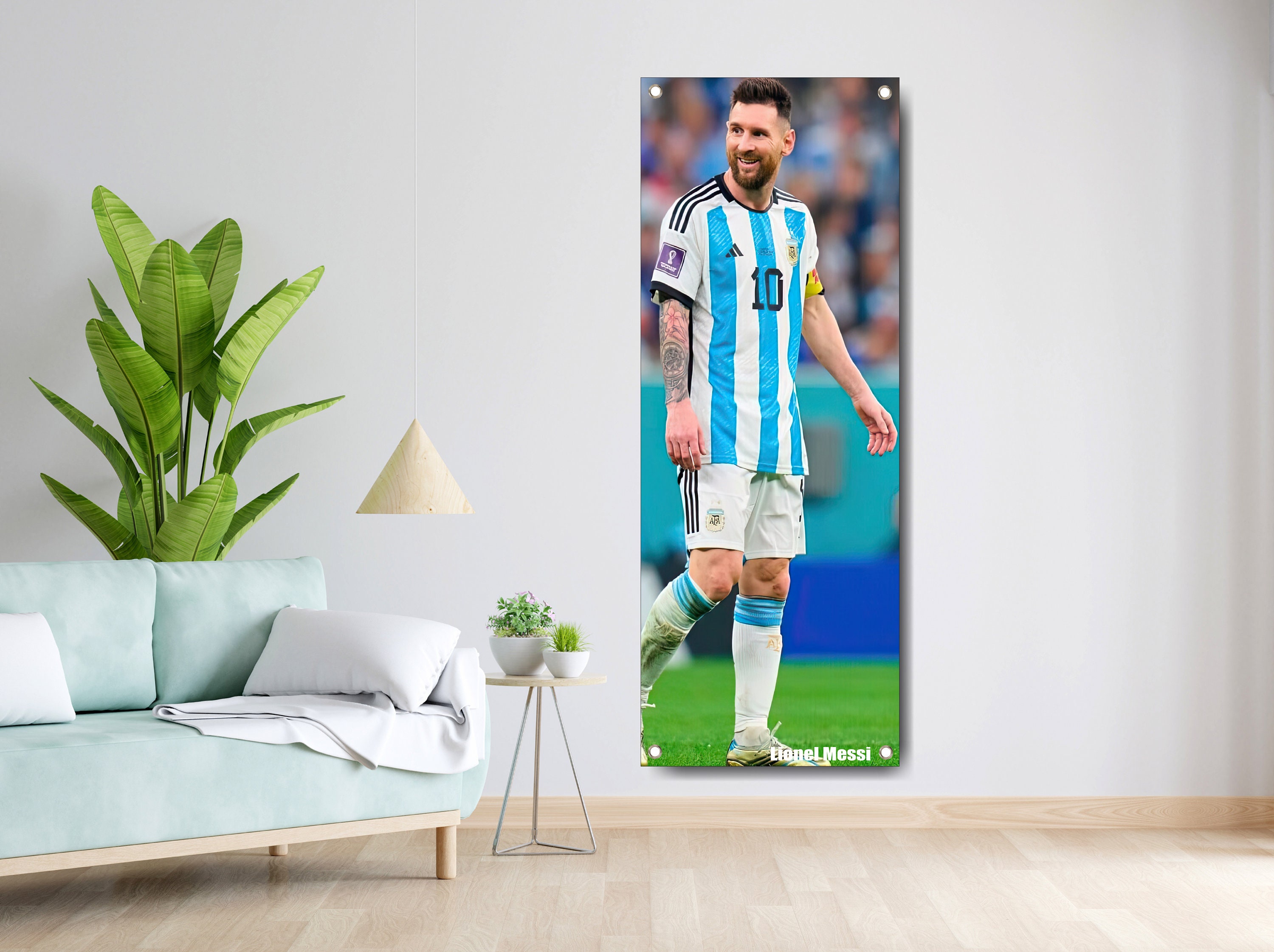 Lionel Messi Fußballspieler Fußball Argentinien Flagge PVC Vinyl Banner ...