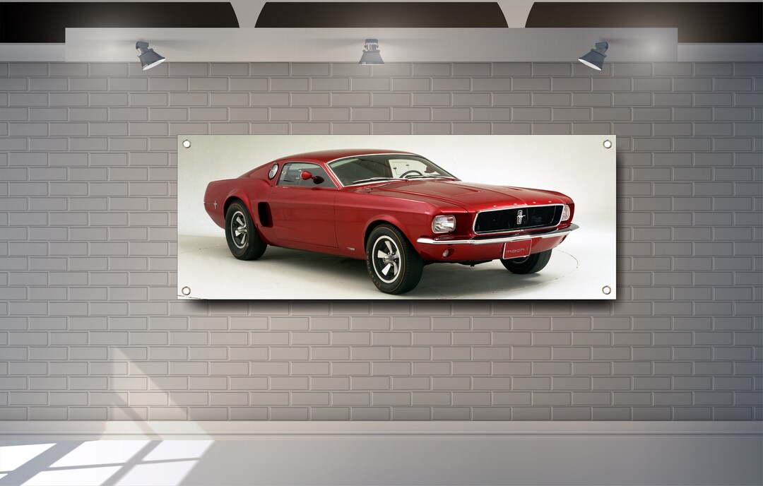 Ford Mustang 1969 Classic Muscle Hot Rod Cars PVC Vinyl Banner Garage ...