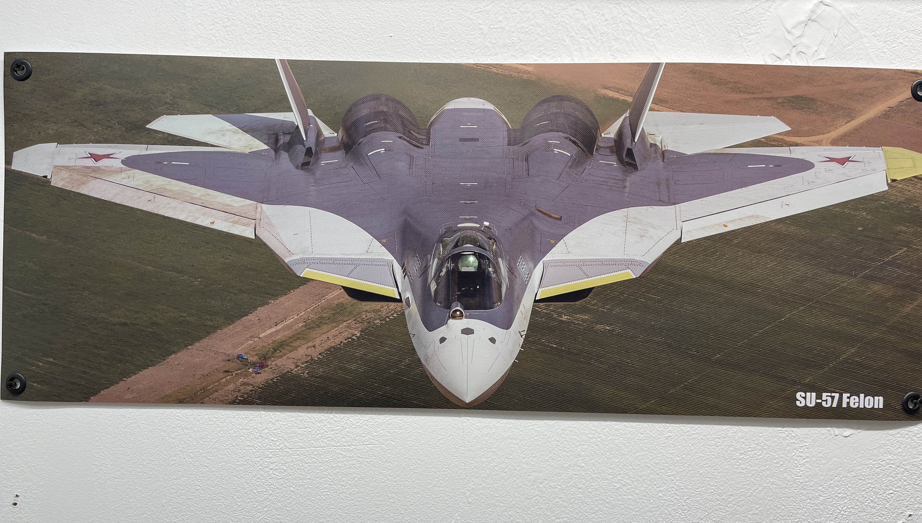 Sukhoi Su-57 Felon PAK FA Fighter Aircraft Jets PVC Vinyl Banner Garage ...