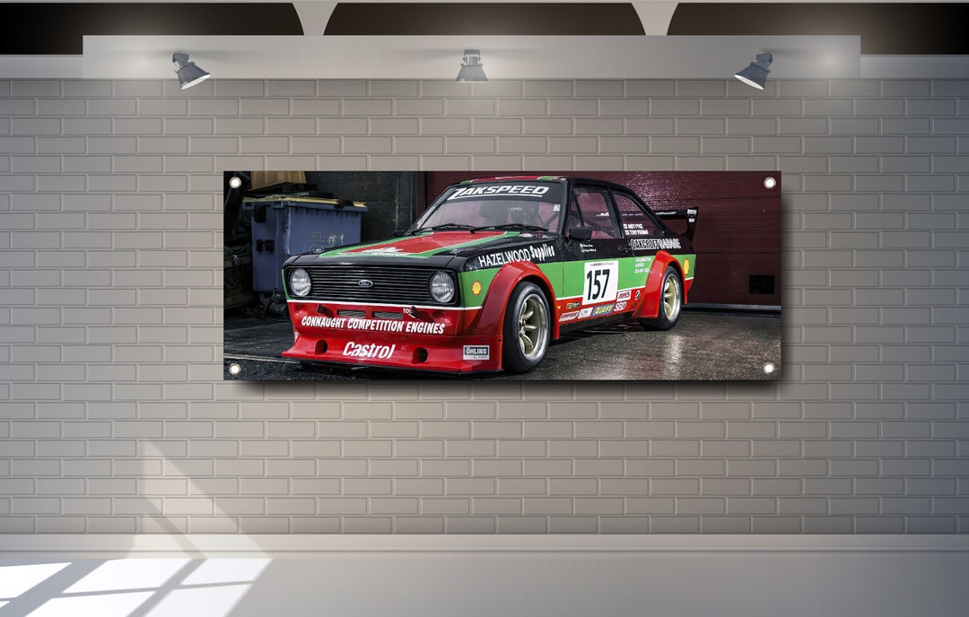 Ford Escort RS Classic Wall Art Cars Retro PVC Vinyl Banner Garage ...