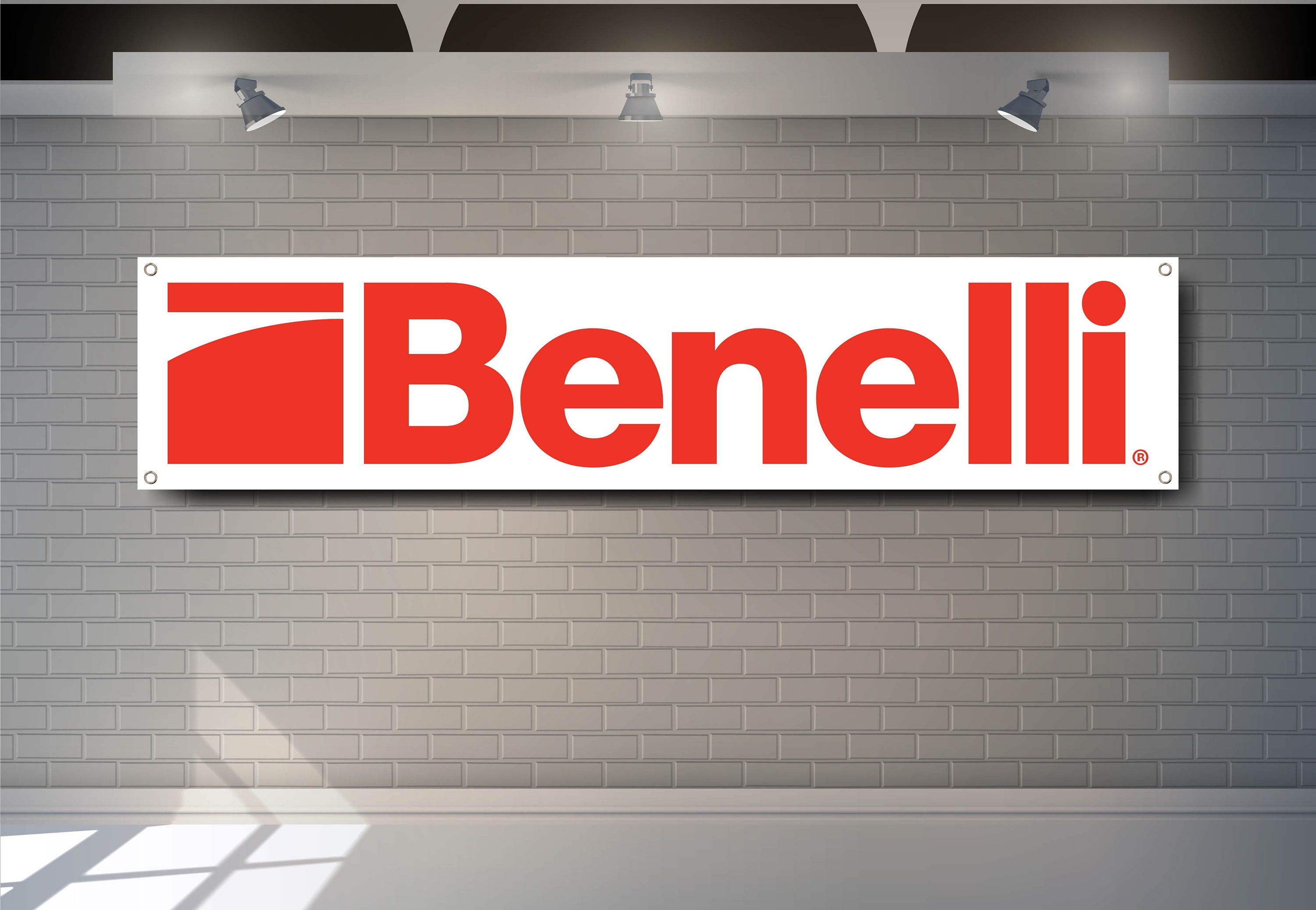 Benelli Firearms PVC Banner: Garage Showroom Sign (51x12/67x16/82x19 ...