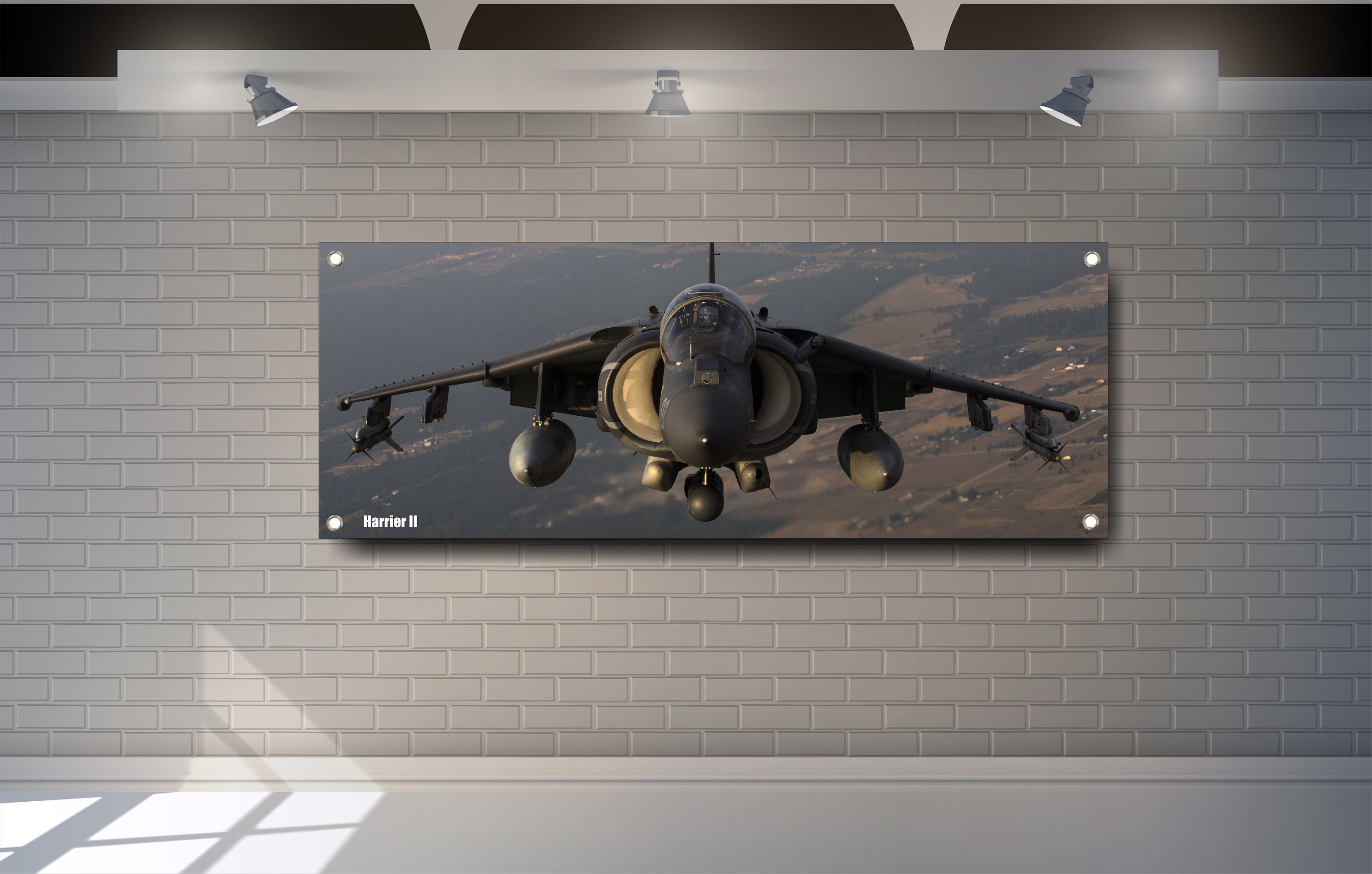 Mcdonnell Douglas AV-8B Harrier II PVC Vinyl Banner Garage Showroom ...