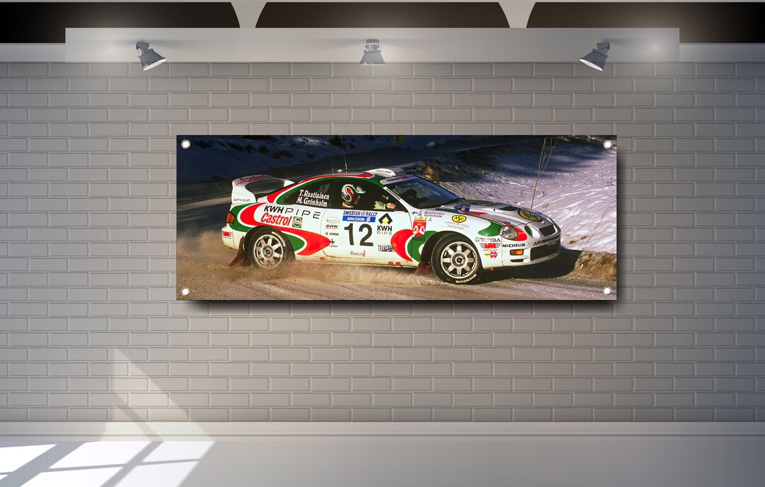 Toyota Celica WRC Car PVC Banner: Garage Showroom Decor - Etsy