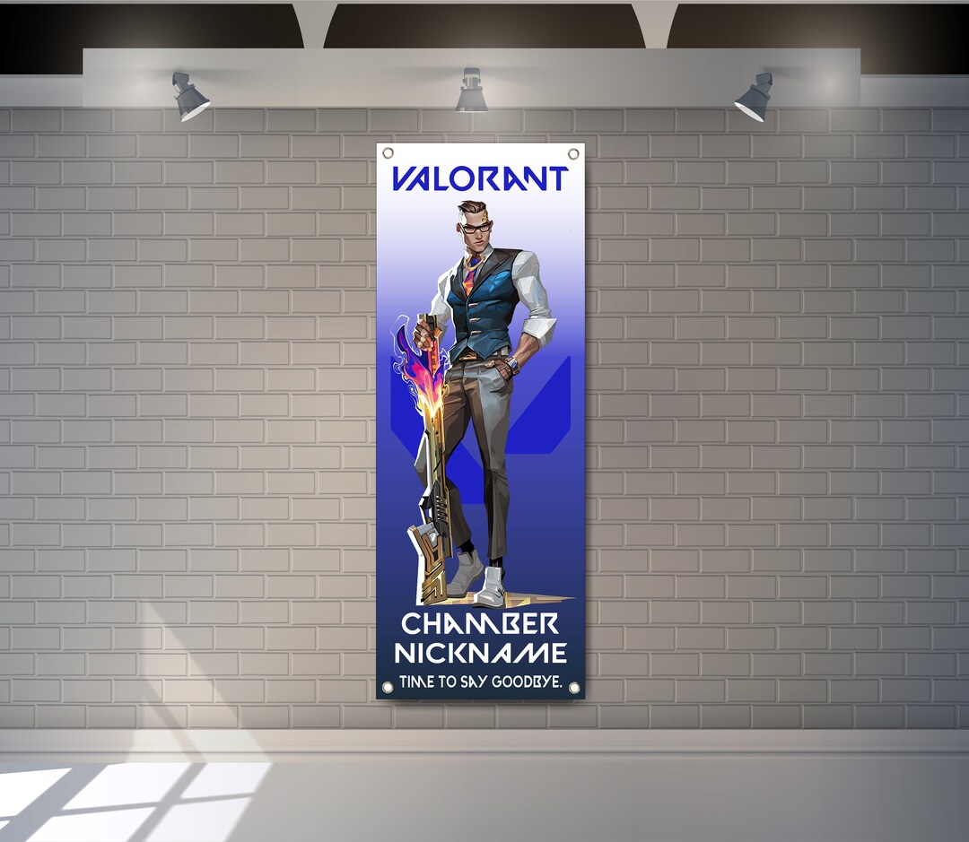 Valorant Chamber Personalized Nickname Banner - Custom Gaming Wall Art ...