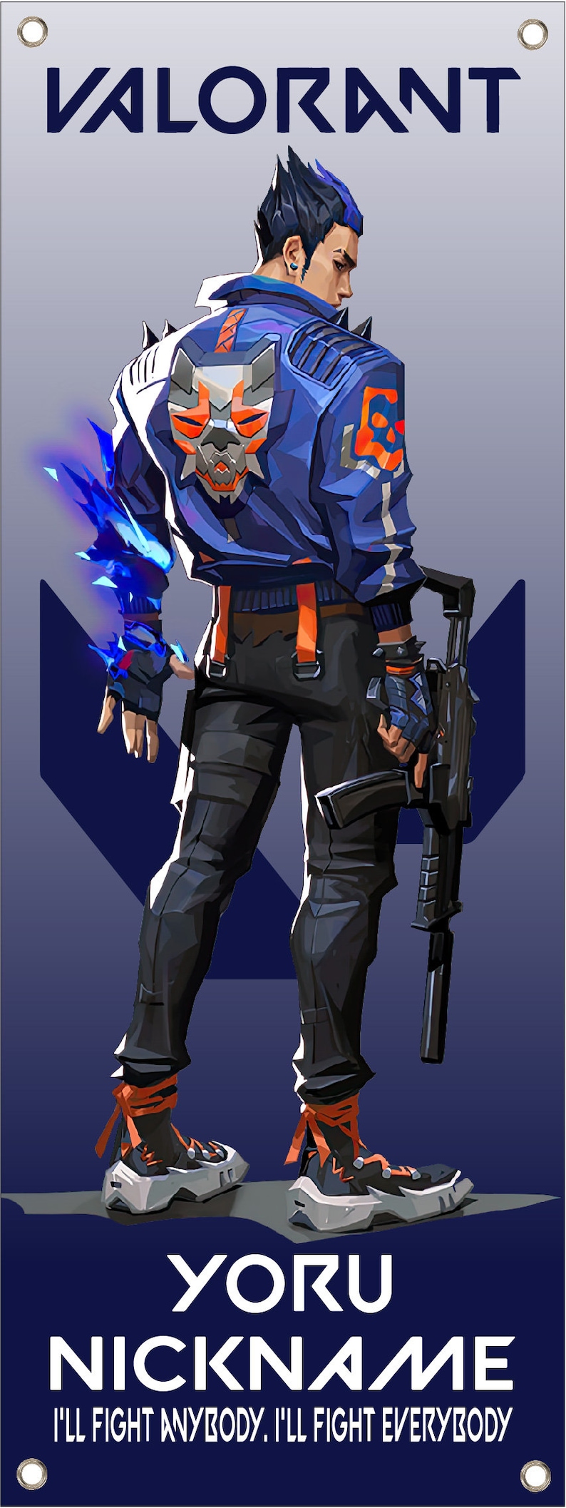 Valorant Yoru Spitzname Benutzerdefiniertes Banner Wandkunst Gaming ...