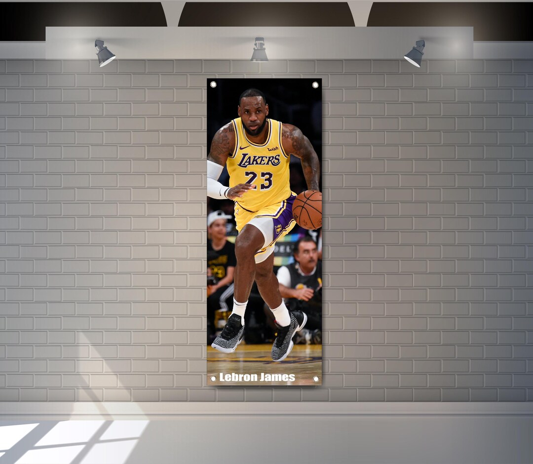 Lebron James Lakers Banner: NBA Player PVC Wall Art - Etsy
