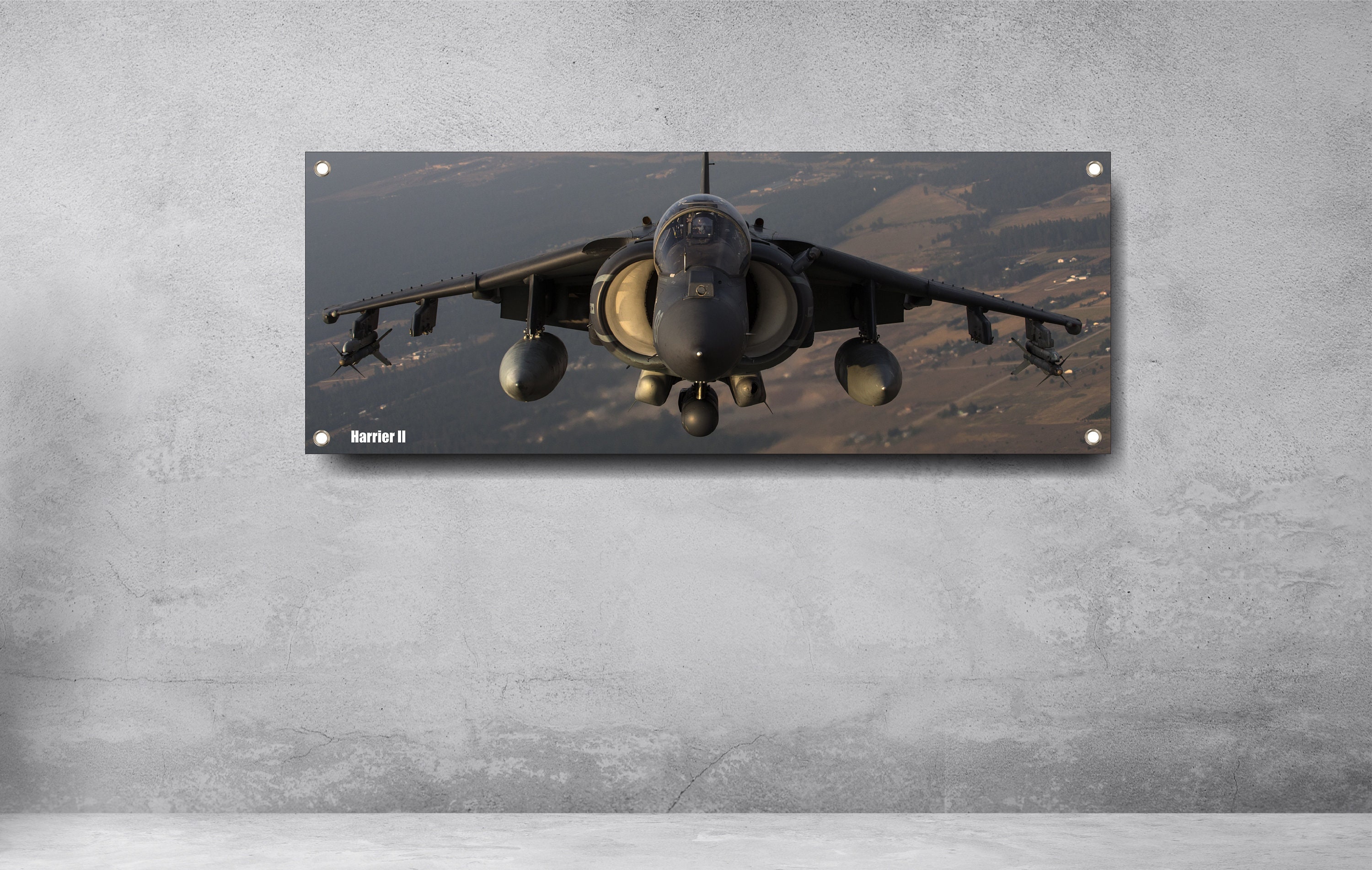 Mcdonnell Douglas AV-8B Harrier II PVC Vinyl Banner Garage Showroom ...