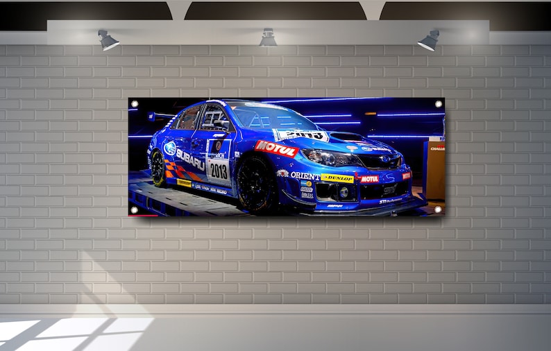 Subaru Impreza World Rally Team WRC Wall Art Cars PVC Vinyl Banner ...