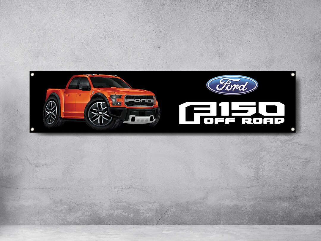 Ford F150 Cartoon Car PVC Vinyl Banner Garage Showroom Wall - Etsy
