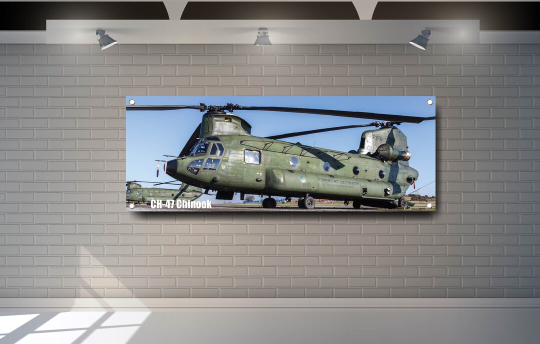 CH-47 Chinook Helicopter PVC Banner: Garage Decor - Etsy