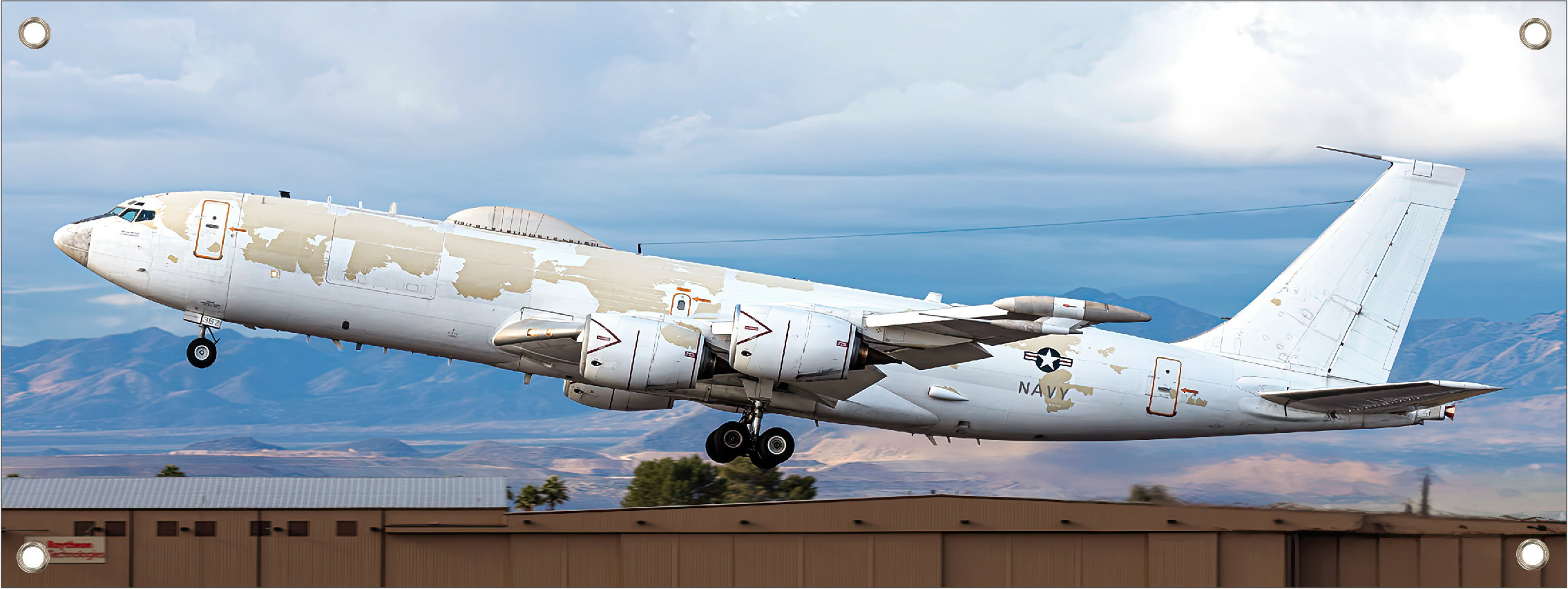 E-6 Mercury Boeing 707 Fighter Aircraft Transport Jets PVC Vinyl Banner ...