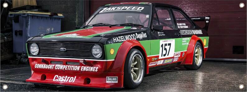 Ford Escort RS Classic Wall Art Cars Retro PVC Vinyl Banner Garage ...