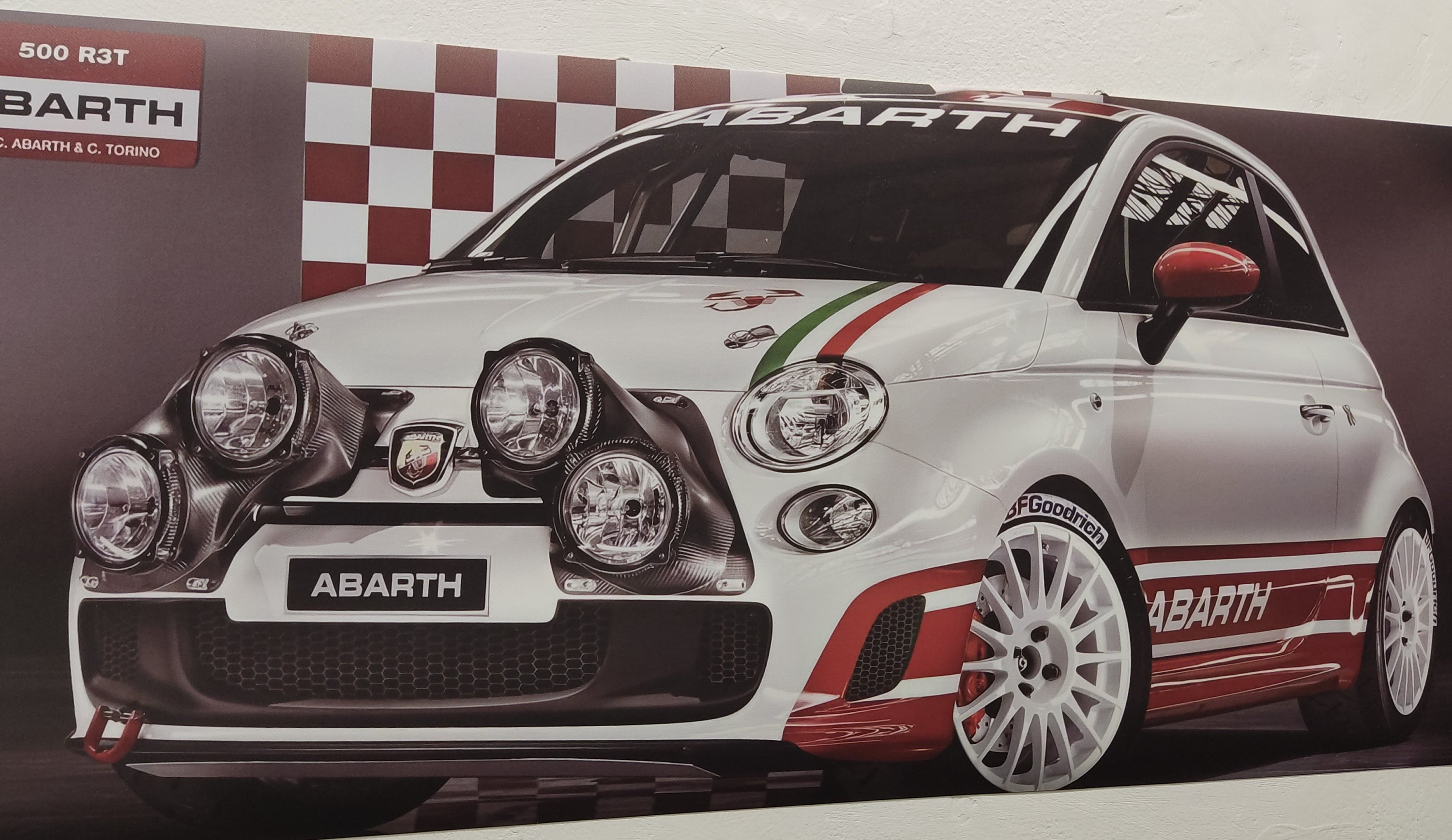 Fiat Abarth 500 Cars PVC Vinyl Banner Garage Showroom Sign Decoration ...