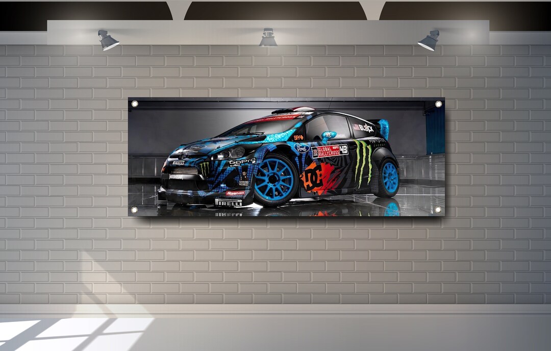 Ford Fiesta WRC PVC Banner: Ken Block Racing Garage Decor - Etsy