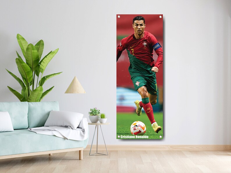 Cristiano Ronaldo Football Player Soccer Flag PVC Vinyl Banner - Etsy