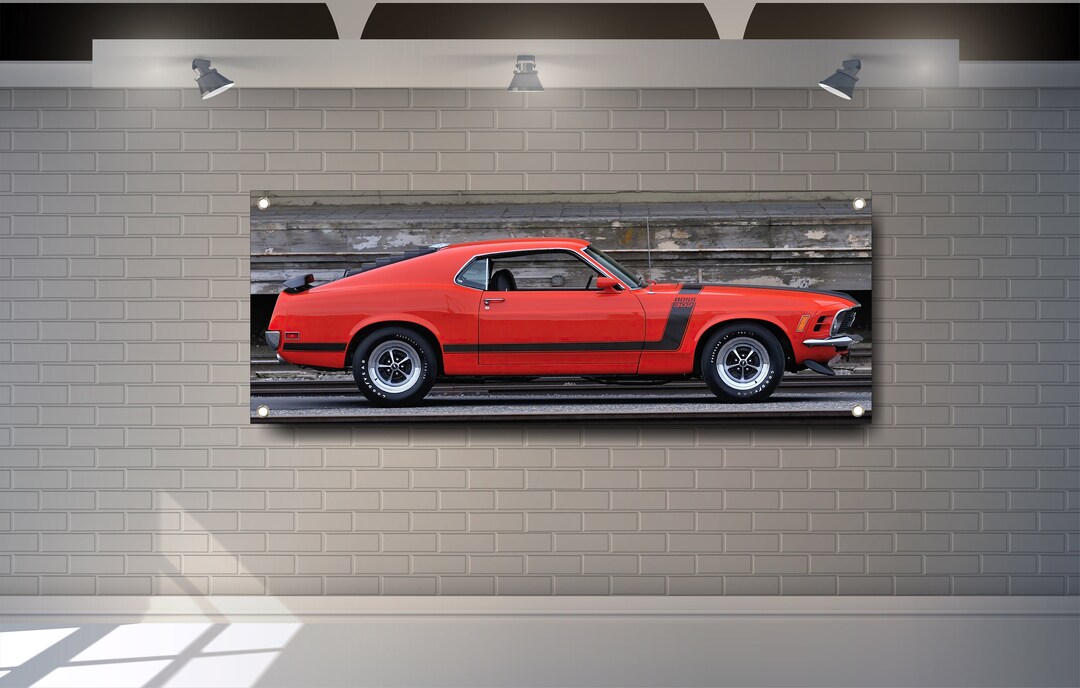Ford Mustang 1969 Classic Muscle Hot Rod Autos PVC Vinyl Banner Garage ...